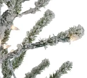 NORTHLIGHT 5' Med Flocked Alpine Twig Faux Tree