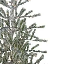 NORTHLIGHT 5' Med Flocked Alpine Twig Faux Tree