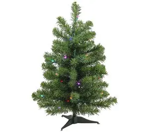 NORTHLIGHT 2' Med Canadian Pine Faux Tree -mult Icolor - One-color