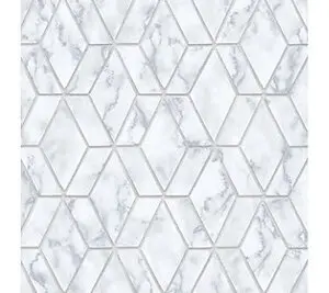 NEXTWALL Faux Marble Tile Peel And Stick Wallpa Per Roll - One-color