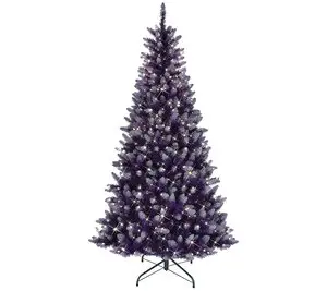 PULEO INTERNATIONAL 6.5' Pre-lit Fashion Purple Christmas Tree - One-color