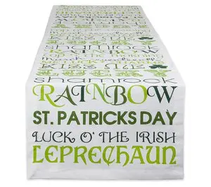 DESIGN IMPORTS 14' X 108' St. Patrick's Day Pri T Table Runner