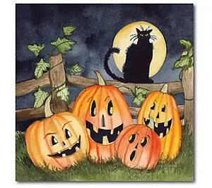 COURTSIDE MARKET Haunting Halloween N 16x16 Can Vas Wall Art - One-color