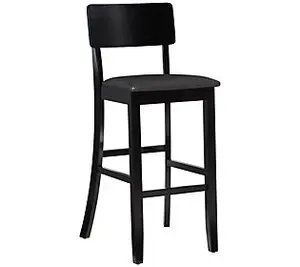 LINON Home Contemporary Kitchen Bar Stool W/bac & Padded Seat - One-color