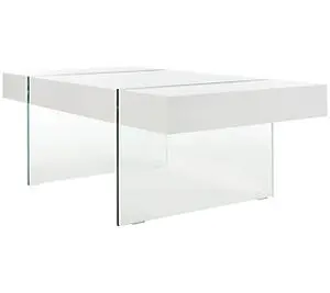 SAFAVIEH Jacob Rectangular Glass Leg Modern Cof Fee Table