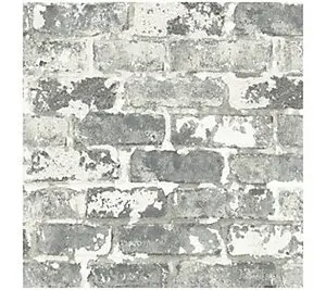 NEXTWALL Weathered Brick Peel And Stick Wallpap Er Roll - One-color