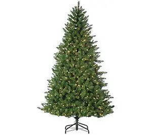 GERSON INTERNATIONAL 7.5' High Stone Pine Prelit Tree Gerson Co - One-color