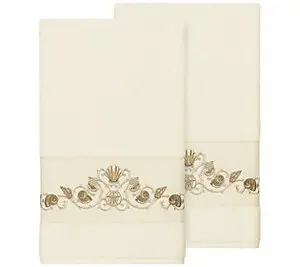 LINUM HOME TEXTILES Bella 2pc Embellished Bath Towel Set - One-color