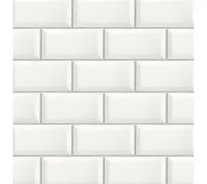 NEXTWALL Faux Large Subway Tile Peel And Stick Wallpaper Roll - One-color