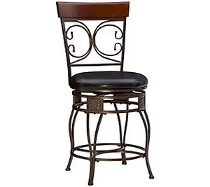 POWELL Home Fashions Troughton Scroll Design Co Unter Stool - One-color
