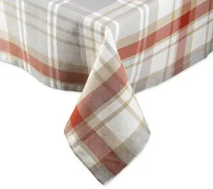 DESIGN IMPORTS Cozy Picnic Plaid Tablecloth 60x 104 - One-color