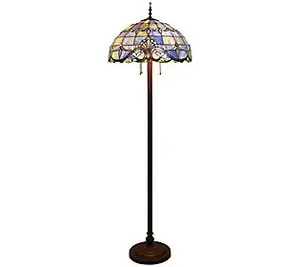 RIVER OF GOODS 64h Stained Glass Allistar Floor Lamp - One-color