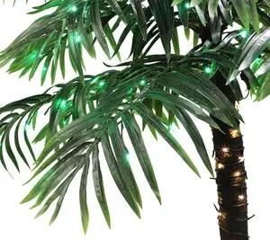PULEO INTERNATIONAL 8' Prelit Palm Tree With 19 2 Lights