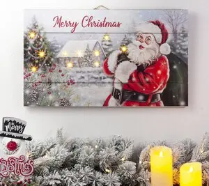 GLITZHOME 24' Led Lighted Christmas Wall Pictur E Decor