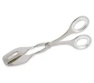RSVP Large Stainless Steel Serving Tongs With A Rylic Handles - Silver