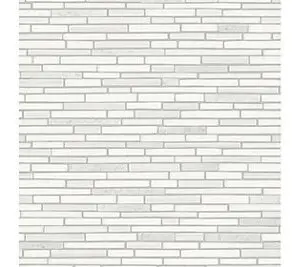 NEXTWALL Faux Mosaic Strip Tile Peel And Stick Wallpaper Roll - One-color