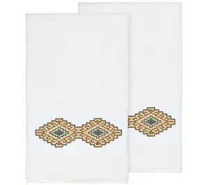 LINUM HOME TEXTILES Gianna 2pc Embellished Bath Towel Set - One-color