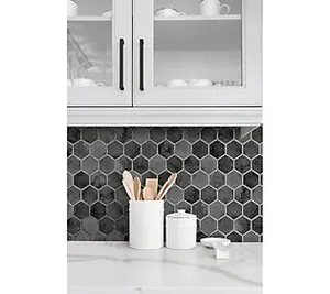NEXTWALL Inlay Hexagon Peel And Stick Wallpaper Roll