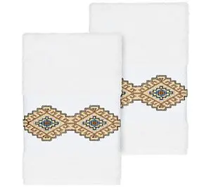 LINUM HOME TEXTILES Gianna 2pc Embellished Hand Towel Set - One-color