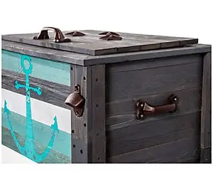 BACKYARD EXPRESSIONS 45-quart Gray Wooden Ancho R Cooler