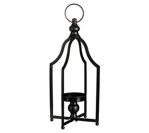 GLITZHOME Modern Farmhouse Open Scroll Lantern Small - One-color