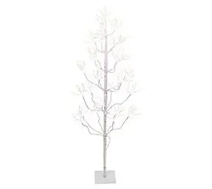 EVERLASTING GLOW 4'h White Birch Tree W/ 336 White Lights Eve Rlasting Glow
