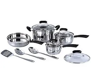 SPT 11-piece Stainless Steel Cookware Set - Silver