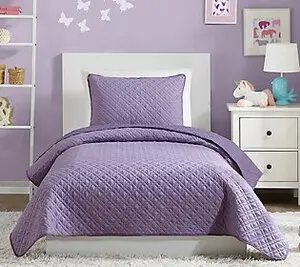 QVC Urban Playground Angelietta Twin Quilt Set 2- Piece - One-color
