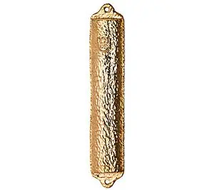 COPA JUDAICA Mezuzah Case Hammered Goldtone - One-color