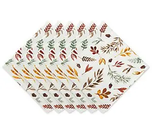 DESIGN IMPORTS Falling Leaves Print Napkin Set/ 6 - One-color
