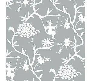 NEXTWALL Chinoiserie Silhouette Peel And Stick Wallpaper Roll - One-color