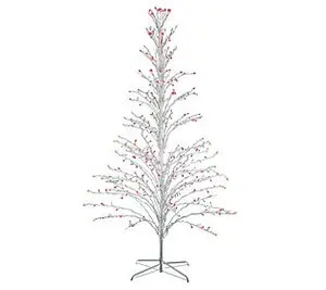 NORTHLIGHT 6' Christmas Cascade Twig Tree Outdo Or Multi Lights