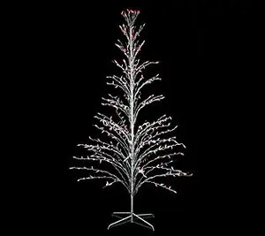 NORTHLIGHT 6' Christmas Cascade Twig Tree Outdo Or Multi Lights