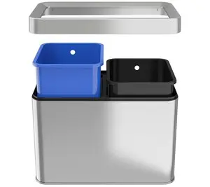 ITOUCHLESS 5.3-gallon Dual-compartment Open-top Trash Can