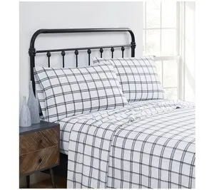TRULY SOFT Bristol Plaid Flannel 3 Piece Twin S Heet Set - One-color