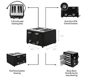 COURANT 4-slice Cool-touch Toaster