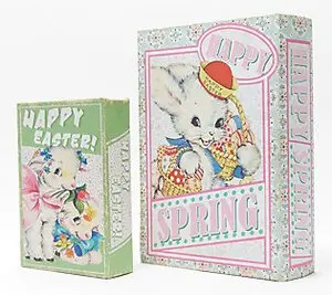 MR. COTTONTAIL Set Of 2 Nostalgic Easter Themed Nesting Books