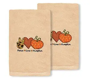 LINUM HOME TEXTILES Peace*love*pumpkin Embroi Dered Luxury - One-color
