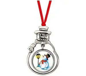 AMERICAN COIN TREASURES Jfk Half Dollar Snowman Ornament With Colorized Snowman Coin - One-color