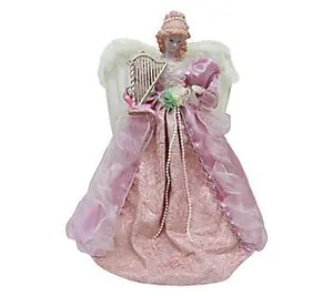 SANTA'S WORKSHOP 16.5' Mauve Victorian Angel Tr Ee Topper - One-color