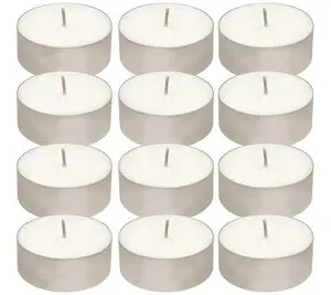 LUMABASE Extra Large Tea Light Candles- Set Of 12 - One-color