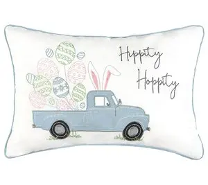 VALERIE PARR HILL 13' X 20' Hippity Hoppity Easter Truck Throw Pi Llow Valerie - One-color