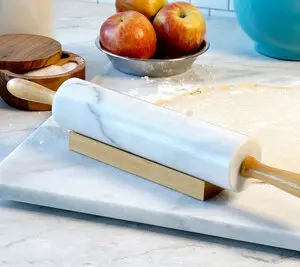 RSVP 10' White Marble Rolling Pin