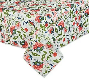 DESIGN IMPORTS 60' X 120' Garden Floral Outdoor Tablecloth - One-color