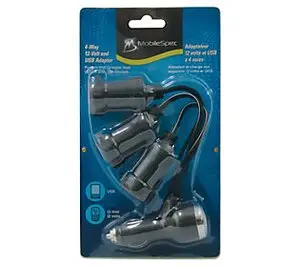 MOBILESPEC 4-way 12v/usb Accessory Adapter