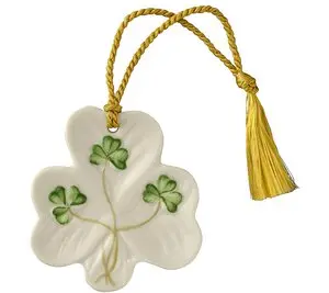BELLEEK Shamrock Ornament