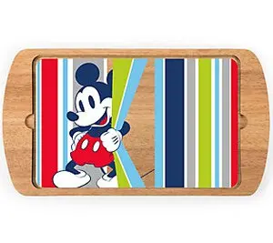 PICNIC TIME Mickey Mouse Billboard Glass Top Se Rving Tray - One-color
