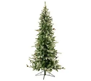 FRASER HILL FARM 9' Buffalo Fir Slim Tree With D Lighting - One-color