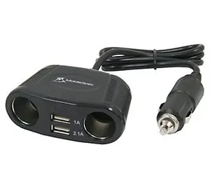 MOBILESPEC 12v 2-way Adapter With 2 Usb Ports