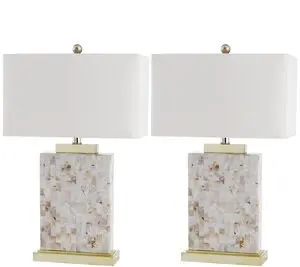 SAFAVIEH Set Of 2 Tory Shell Table Lamp - One-color